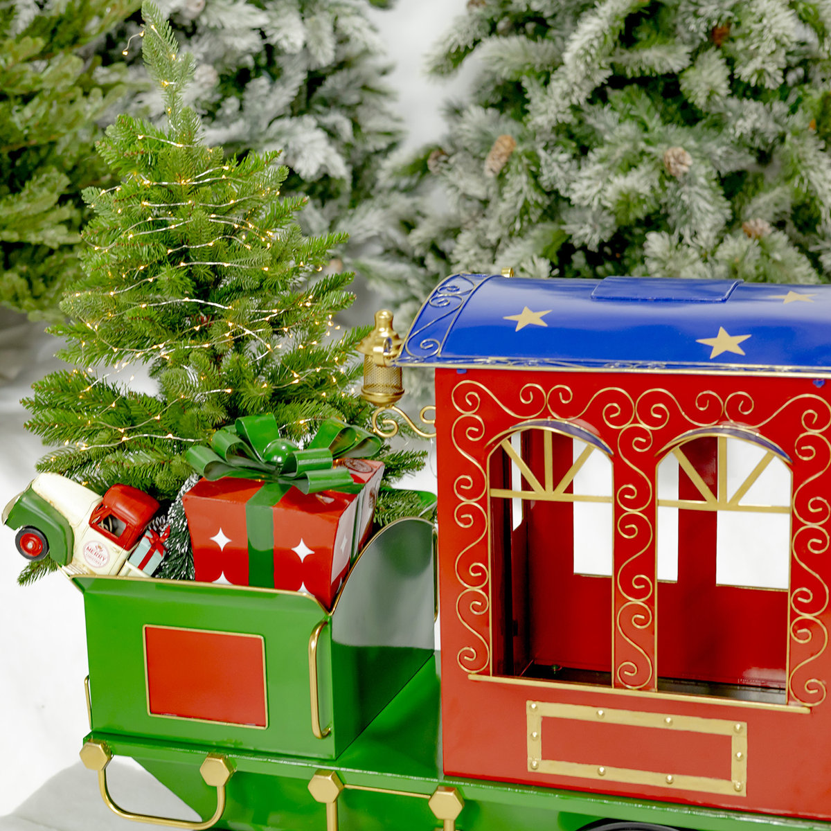 Zaer Ltd International 5.85ft. Long Medium Ant. Bronze Iron Train "Blessed Bullet" | Wayfair